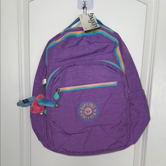 Kipling | Bags | Kipling Seoul Backpack Rainbow Pop Playful Violet With ...